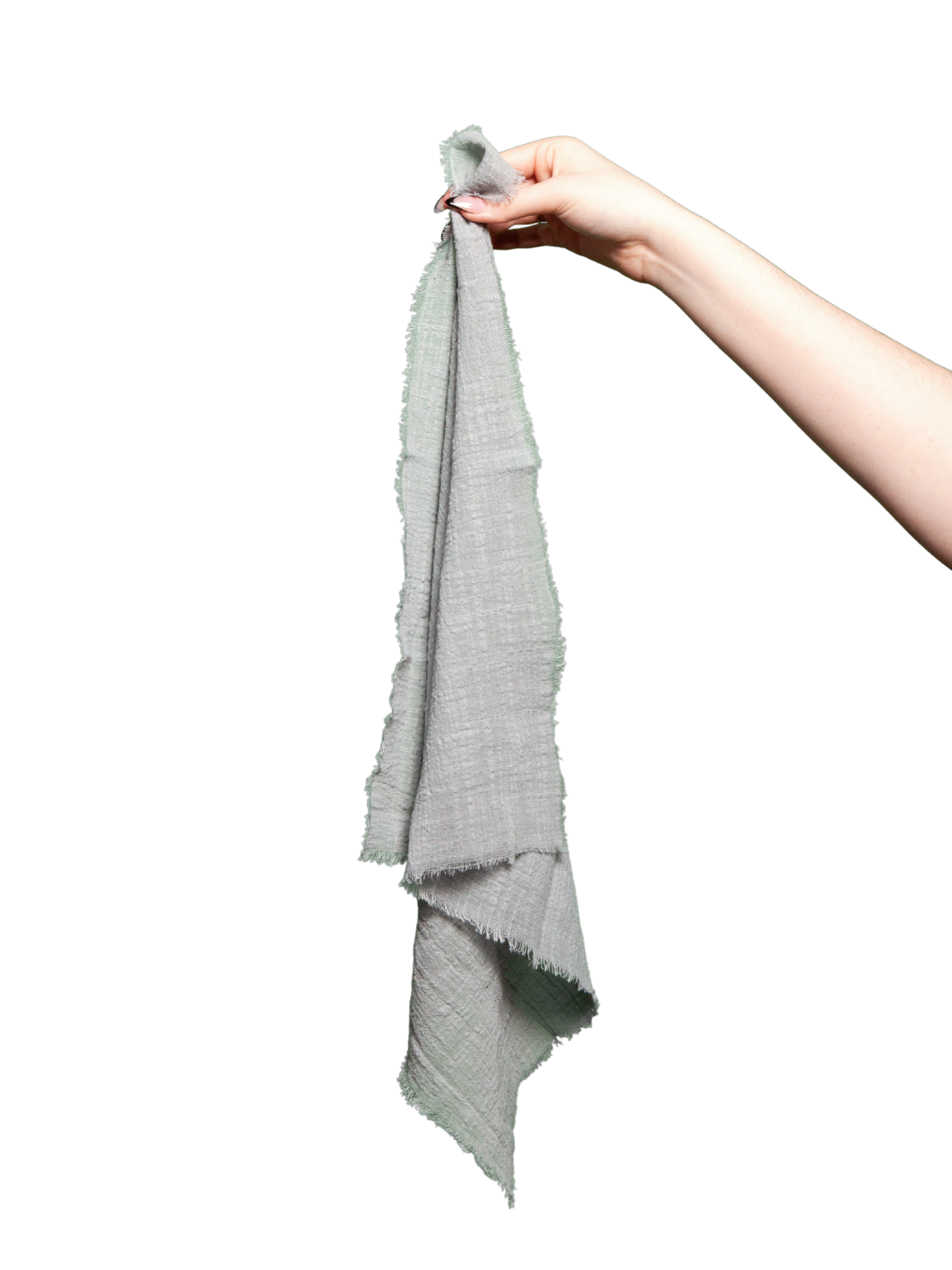 Sage Frayed Edge Napkin – Hueseeka