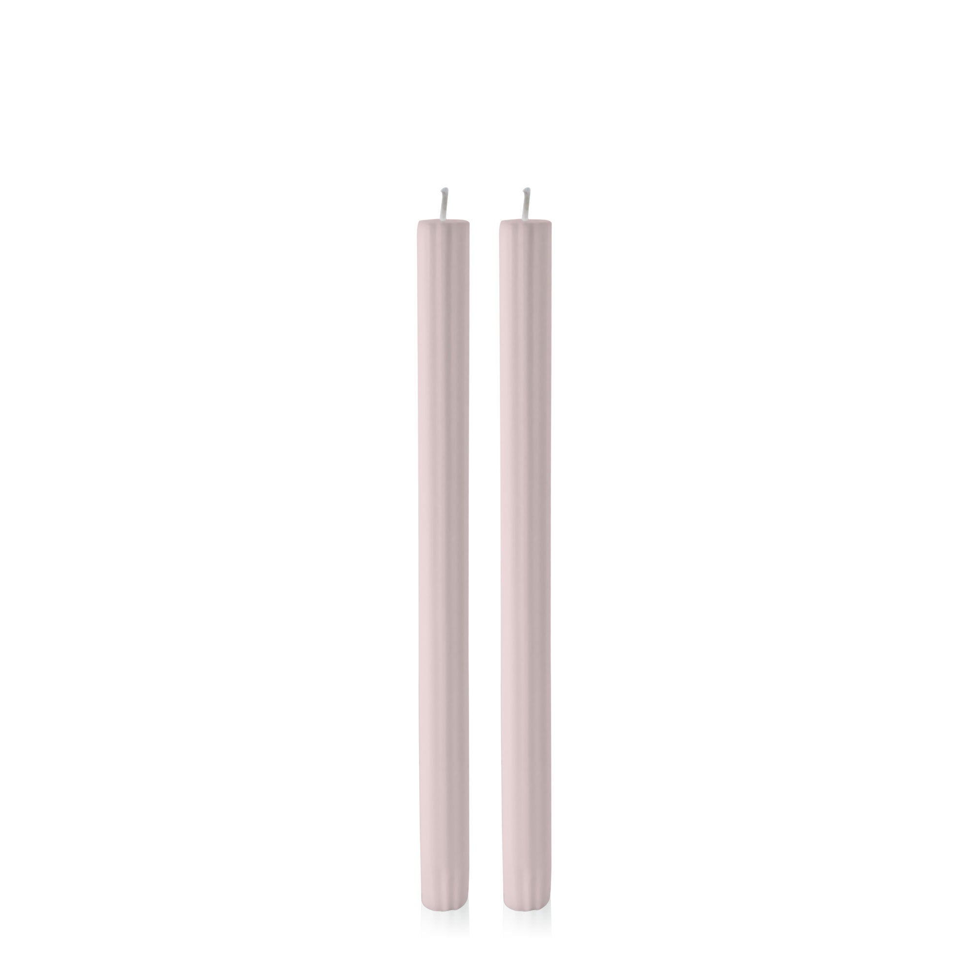 Antique Pink 30cm Fluted Dinner Candles – Hueseeka