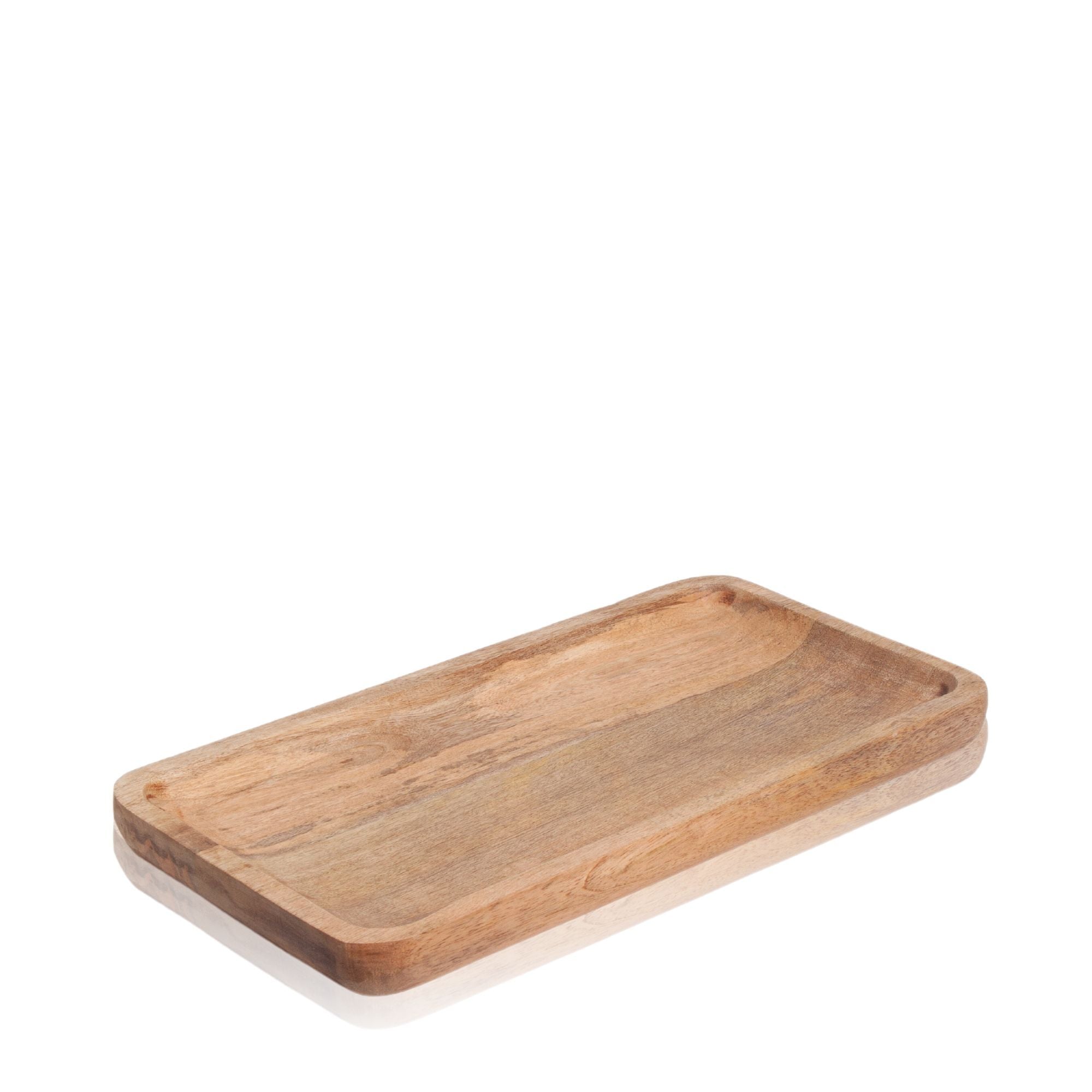 Natural Wood Sierra Rectangular Wooden Tray – Hueseeka